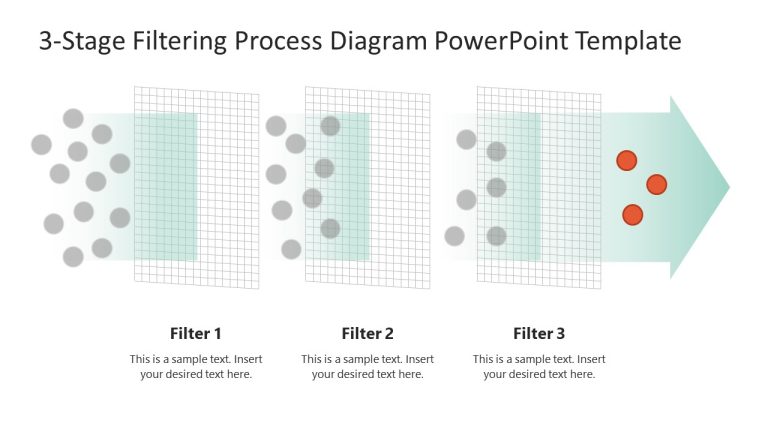 3-Stage Filtering Process Template Slide - SlideModel