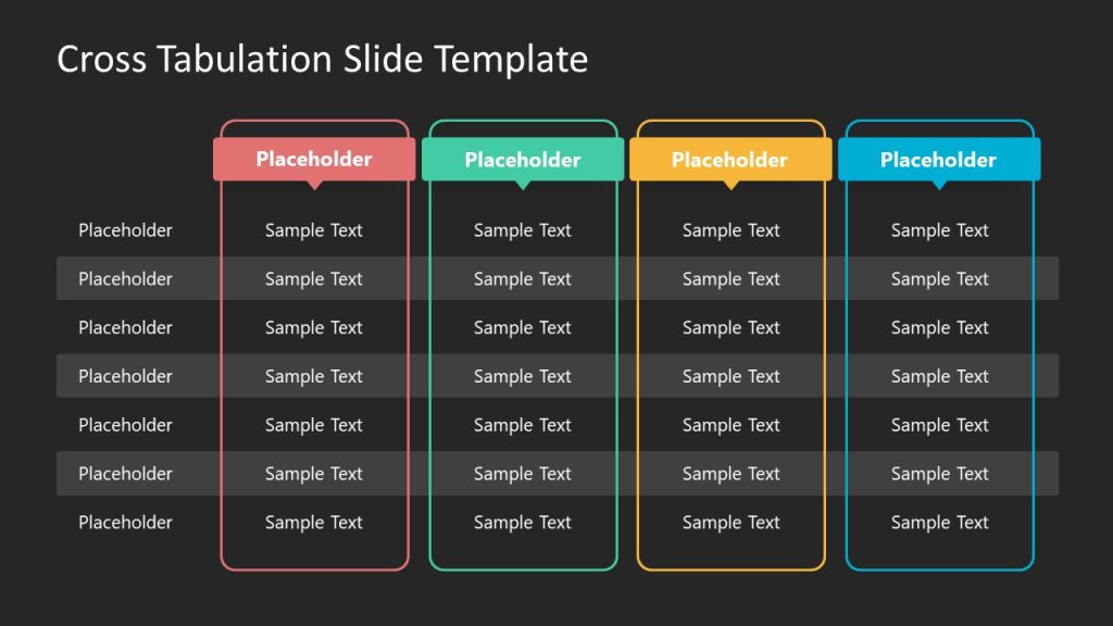 Cross Tabulation Presentation Template with Dark Background - SlideModel