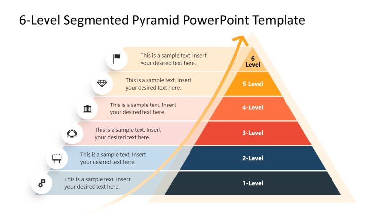 6-Level Segmented Pyramid PPT Template - SlideModel