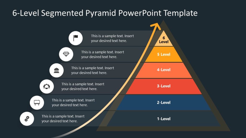 6-Level Segmented Pyramid Presentation Template - SlideModel
