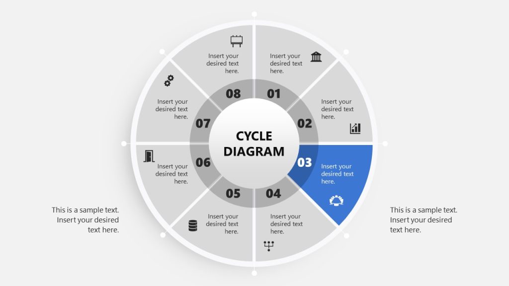 8 Items Diagram with Unique Infographics - SlideModel