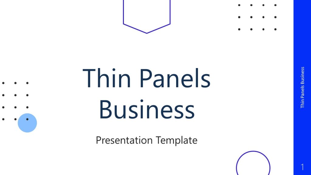 Title Slide - Thin Panels Business PPT Template - SlideModel
