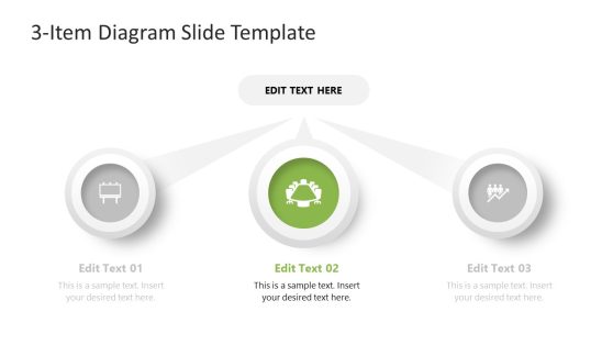 3-Item Diagram Template for Presentation - SlideModel