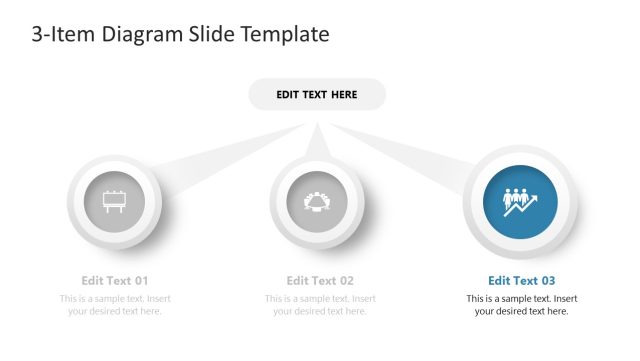 Customizable 3-Item Diagram PPT Presentation Template - SlideModel