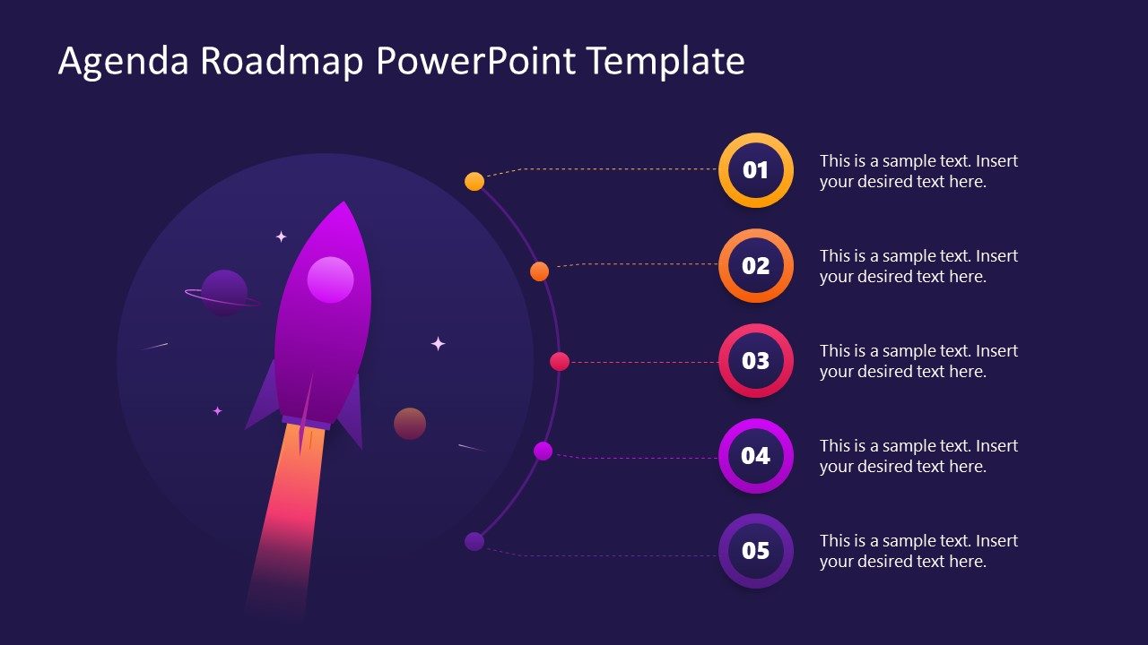 Editable Spaceship Agenda Roadmap PPT Template - SlideModel