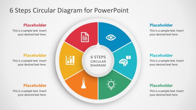 Editable 6-Step Circular Diagram PPT Template - SlideModel