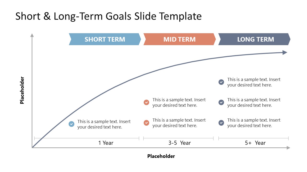Short Long Term Goals PowerPoint Template