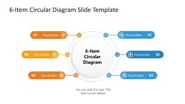 Editable 6-Item Circular Labels Diagram PPT Template - SlideModel