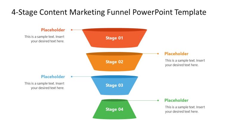 4-Stage Content Marketing Funnel Template for PowerPoint - SlideModel