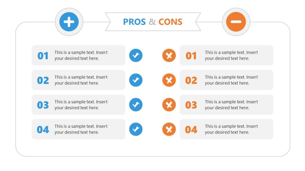 Customizable Pros & Cons PPT Template - SlideModel