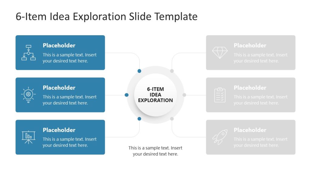Customizable 6-Item Idea Exploration PPT Template - SlideModel