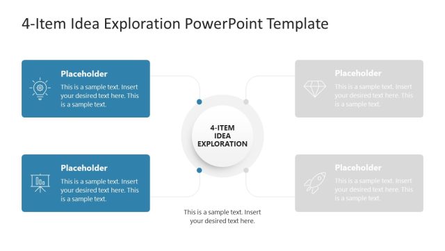 4-Item Idea Diagram Template for PowerPoint - SlideModel