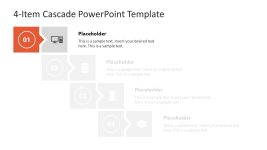 Customizable 4-Item Cascade Slide Template - SlideModel
