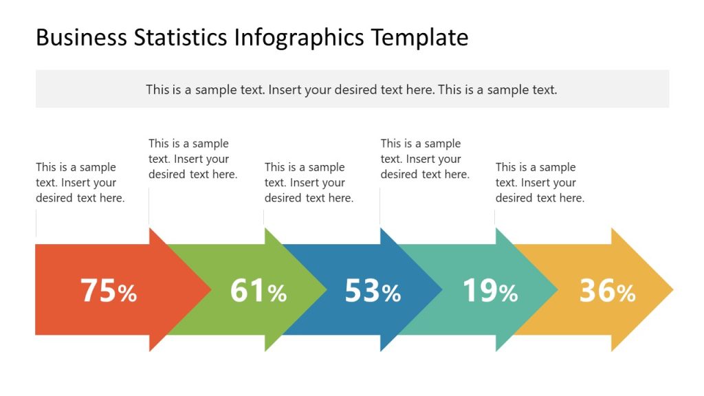 Arrow Diagram - Business Statistics Template - SlideModel