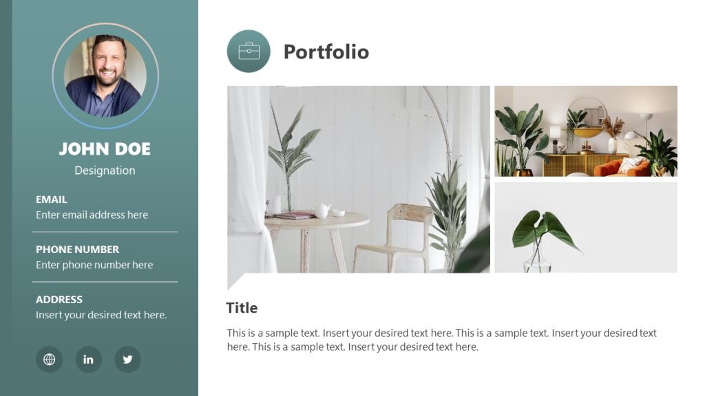Customizable Formal Resume PPT Template - SlideModel