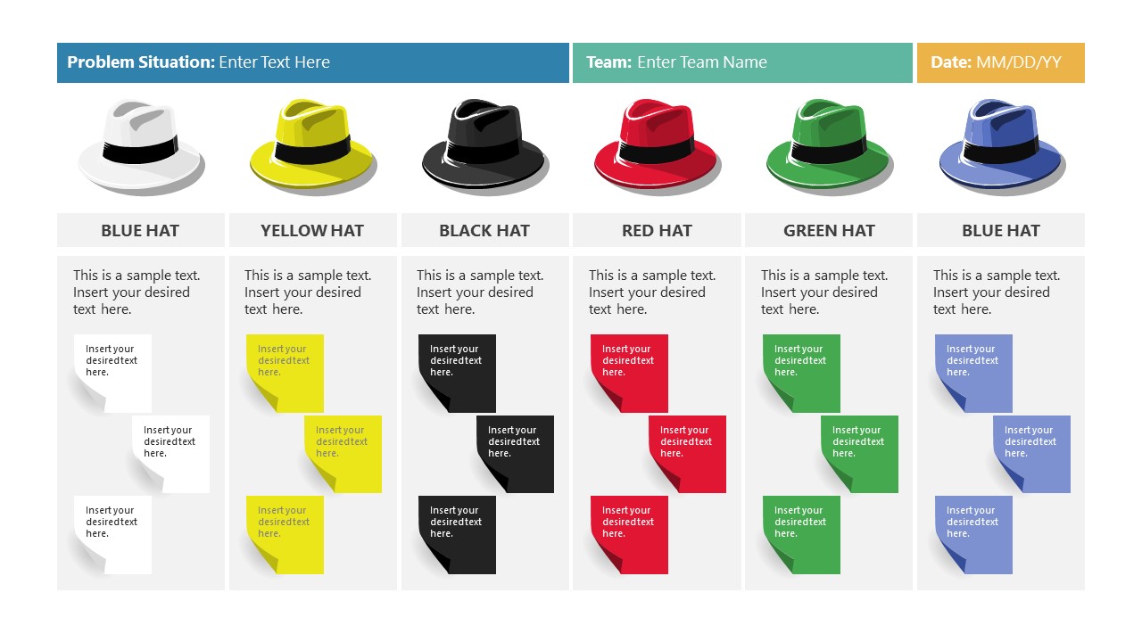 Six Thinking Hats PowerPoint Template