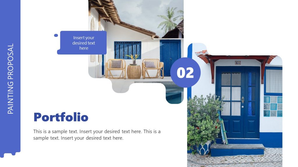 Portfolio Slide for Painting Proposal Presentation - SlideModel