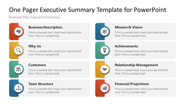 Editable One Pager Executive Summary PPT Template - SlideModel