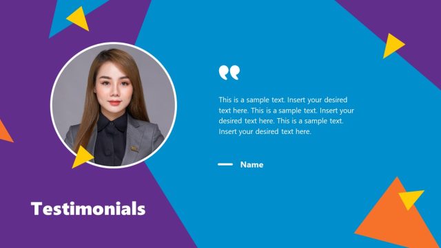 Editable Testimonials PowerPoint Slide - SlideModel