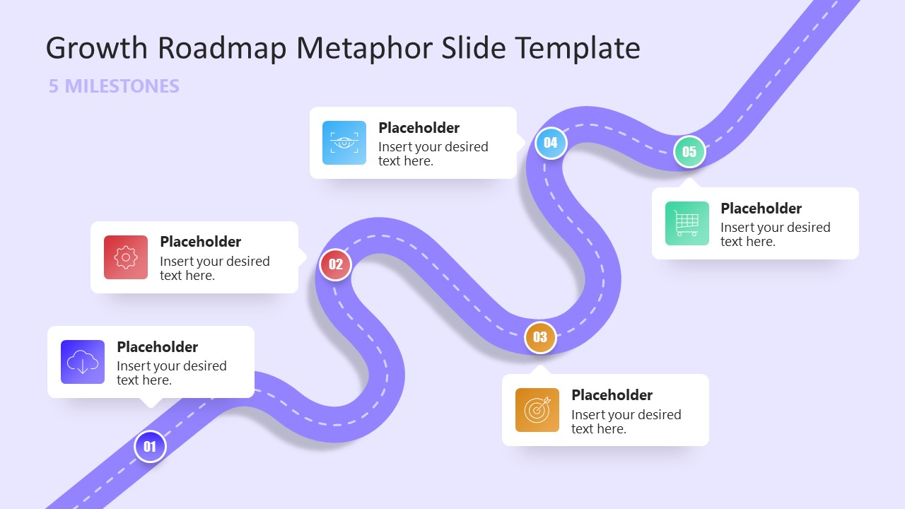 Growth Roadmap Metaphor Slide Template