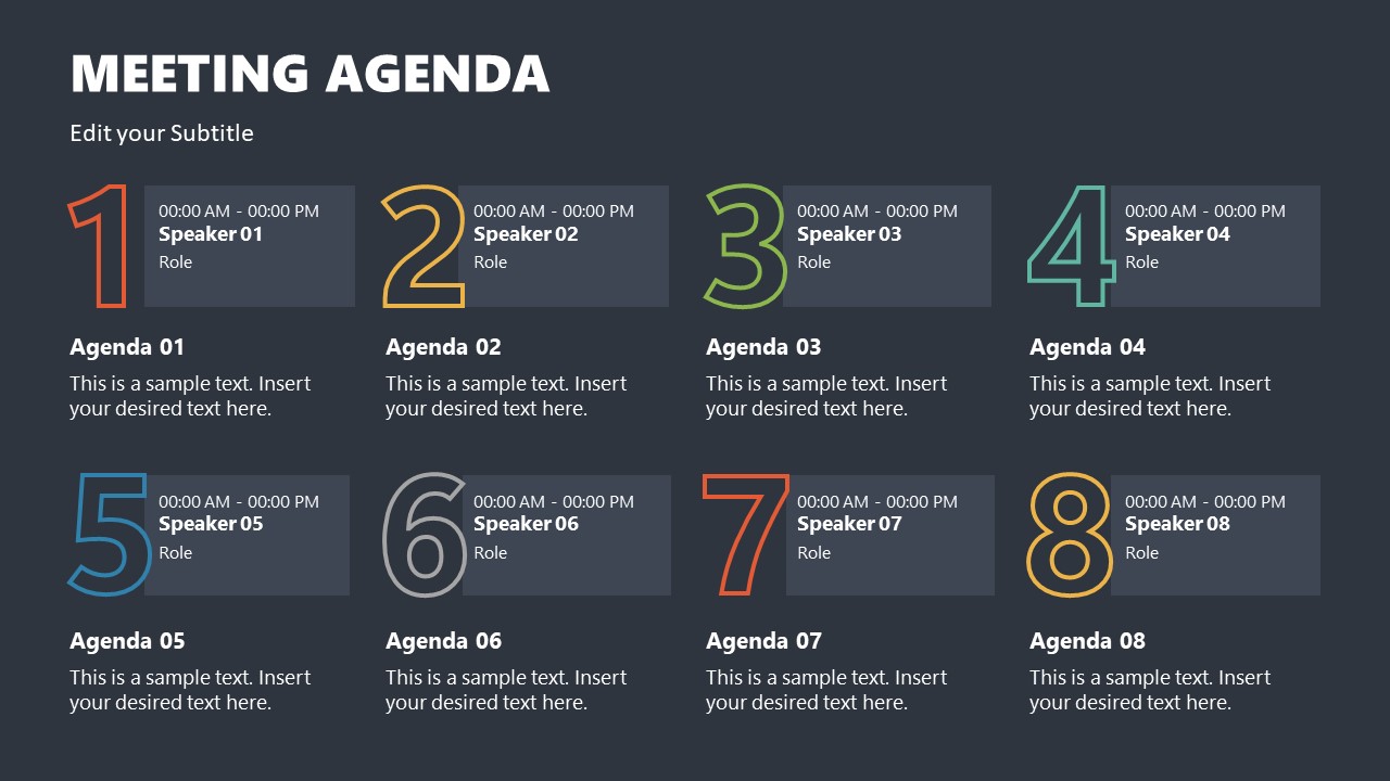 Meeting Agenda Template for PowerPoint