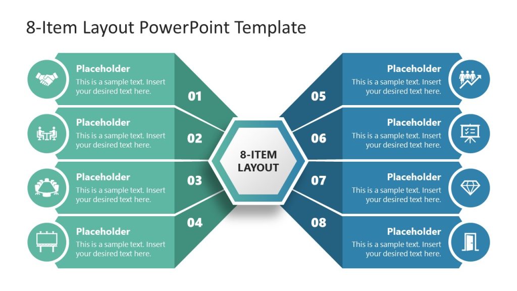 8-Item Layout PPT Template - SlideModel