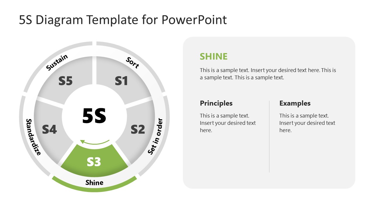 5S Diagram Template for PowerPoint