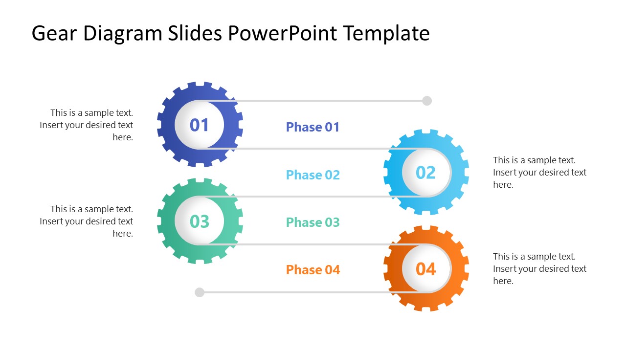 Gear Diagram Slides PowerPoint Template