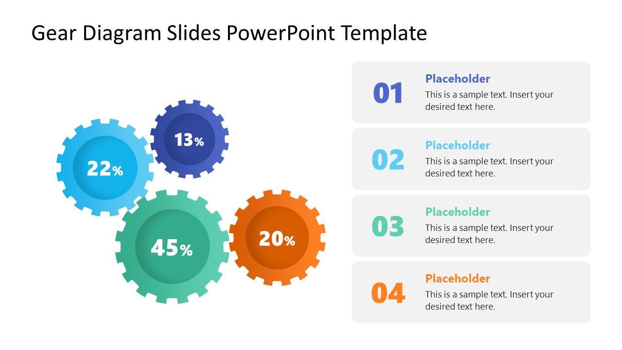 Gear Diagram Slides PowerPoint Template