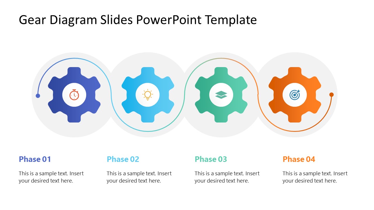 Gear Diagram Slides PowerPoint Template