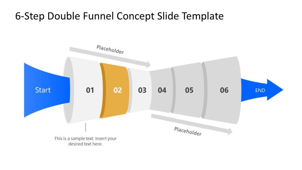 6-Step Double Funnel Concept PowerPoint Slide - SlideModel