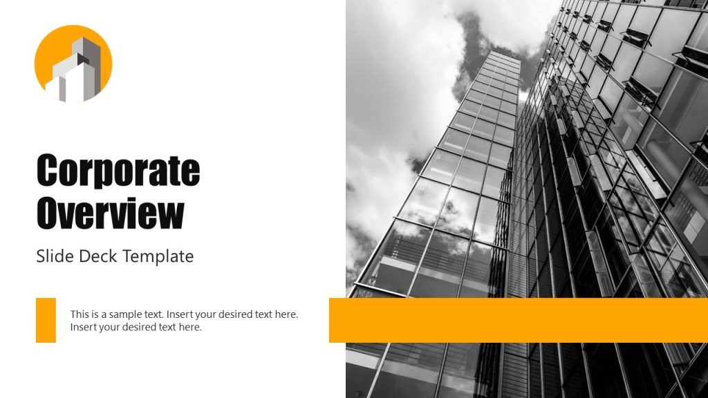 Title Slide for Corporate Overview PowerPoint Template - SlideModel