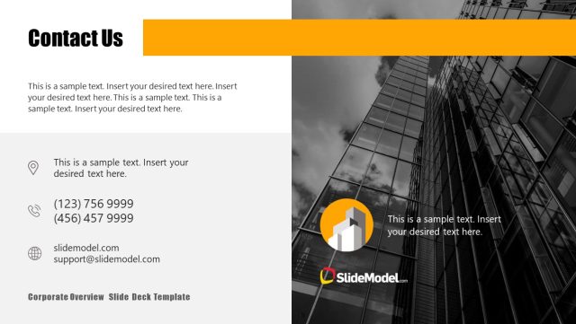 Contact Us Slide - Company Overview Template Slide - SlideModel