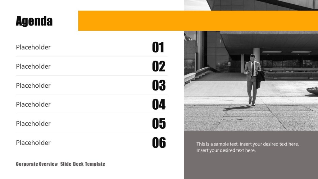 Agenda Slide - Corporate Overview Slide Template - SlideModel
