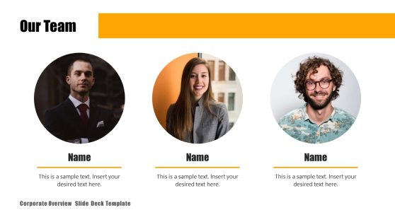 Our Team Slide - Corporate Overview Slide Deck - SlideModel
