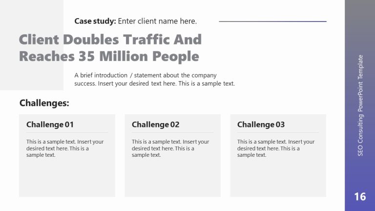 Case Study Slide - SEO Consulting Template - SlideModel