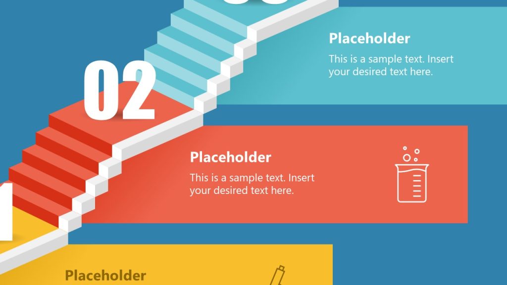 Editable Animated 3D Stairs Diagram PPT Template - SlideModel