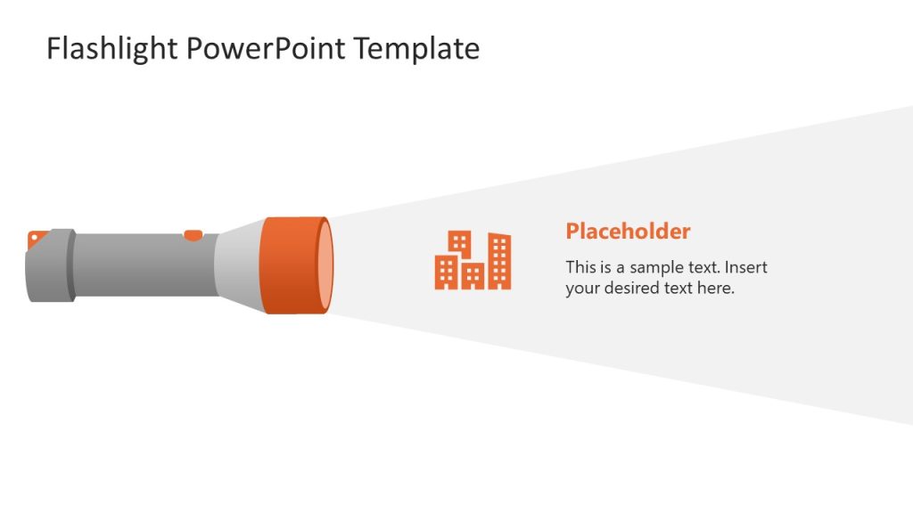 Red Color Scheme Slide for Flashlight PPT Template - SlideModel