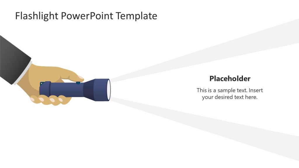 White Background PPT Slide - Flashlight Template - SlideModel