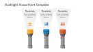 Three Flashlights Diagram Slide - SlideModel