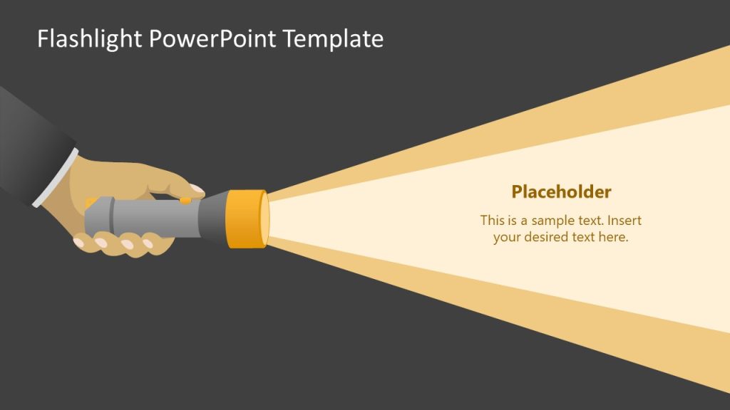 Single Flashlight Diagram Slide - SlideModel
