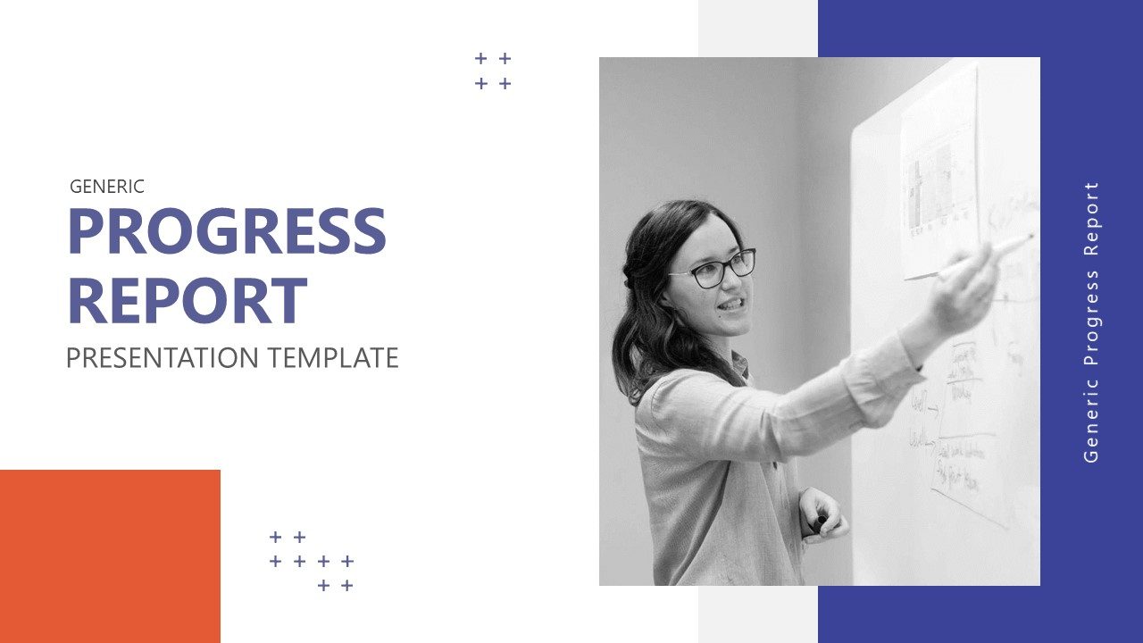 Title Slide - Generic Progress Report Template - SlideModel