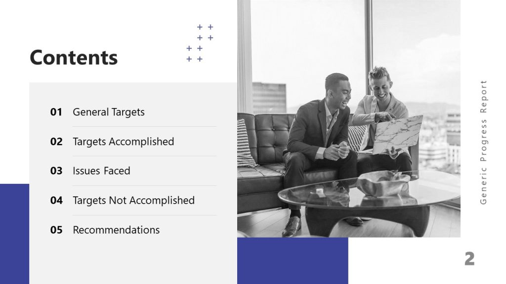 Table of Contents Slide - Progress Report PPT Template - SlideModel