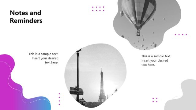 Business Travel Planner Slide - Notes & Reminders - SlideModel