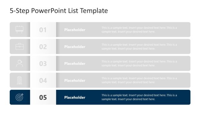 PPT Slide Template for List Presentation - SlideModel