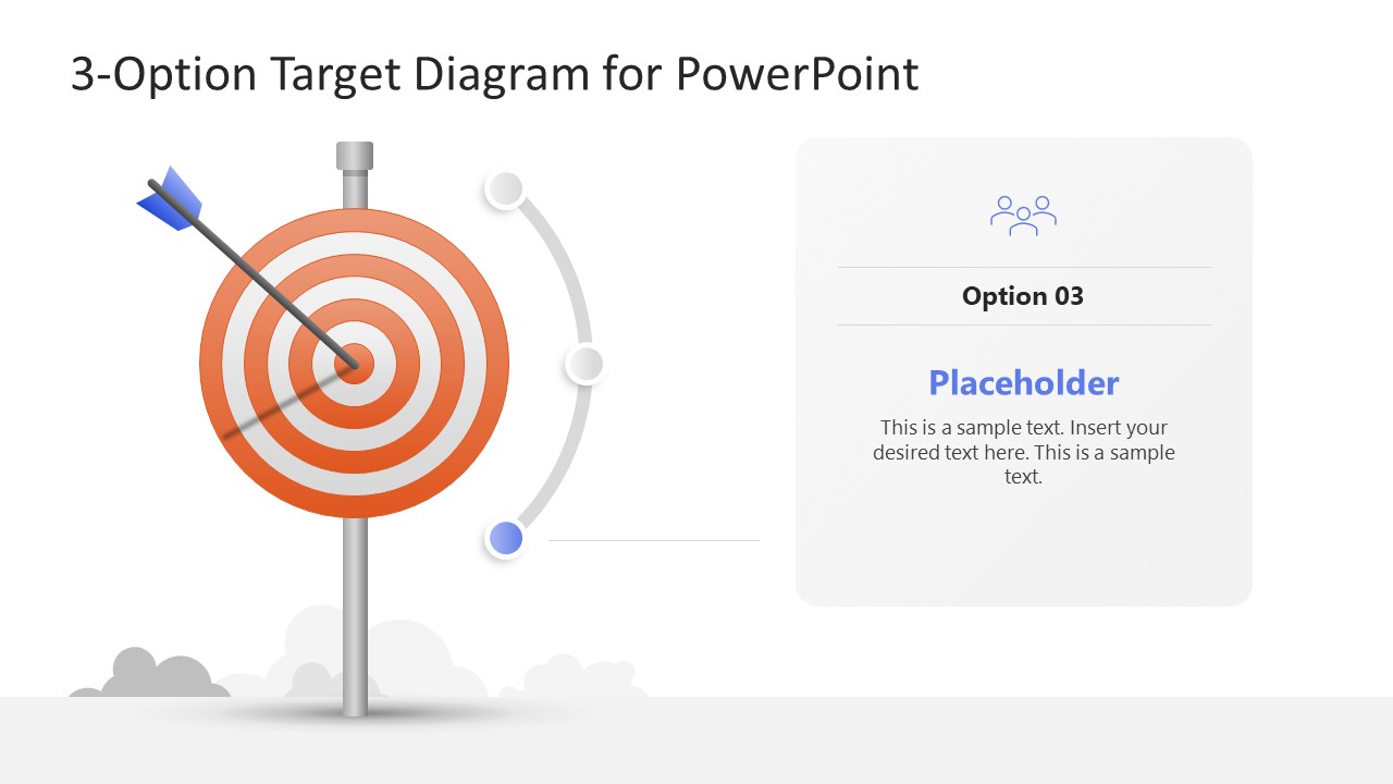 3-Option Target Diagram PowerPoint Template