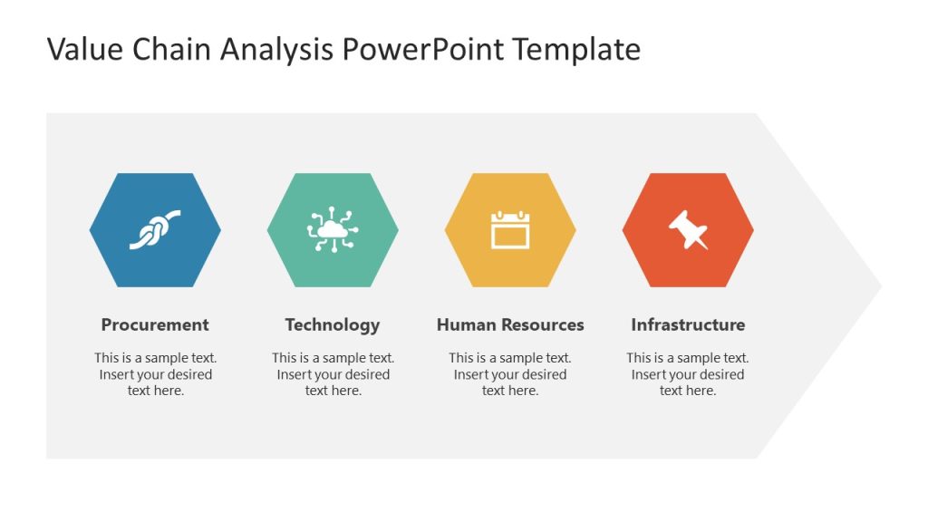 Four Phase Hexagon Diagram Value Chain Process Slidemodel
