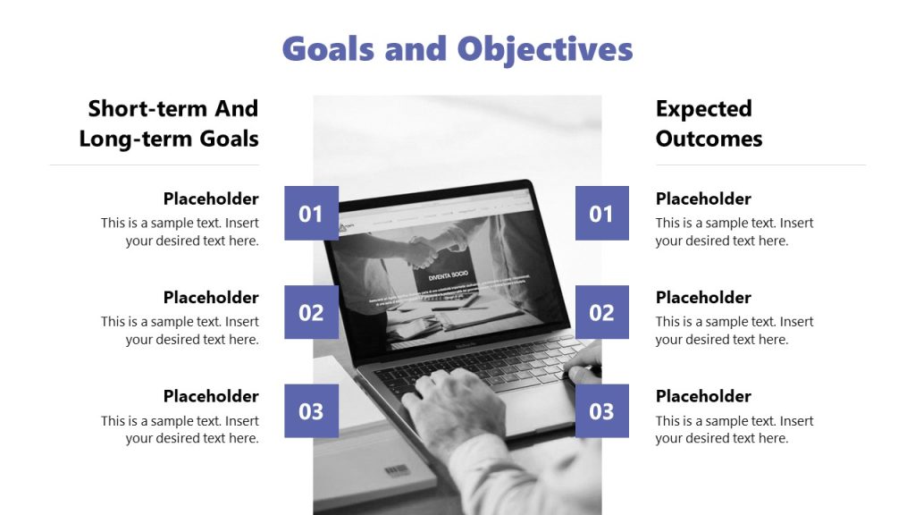 Editable Short term and Long-term Goals Slide - SlideModel