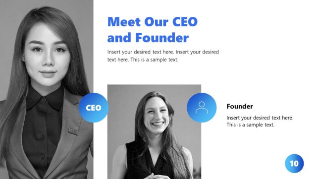 CEO Introduction Slide for Buisness Profile Presentation - SlideModel