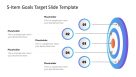 5-Item Goal Target Template - Title Slide - SlideModel